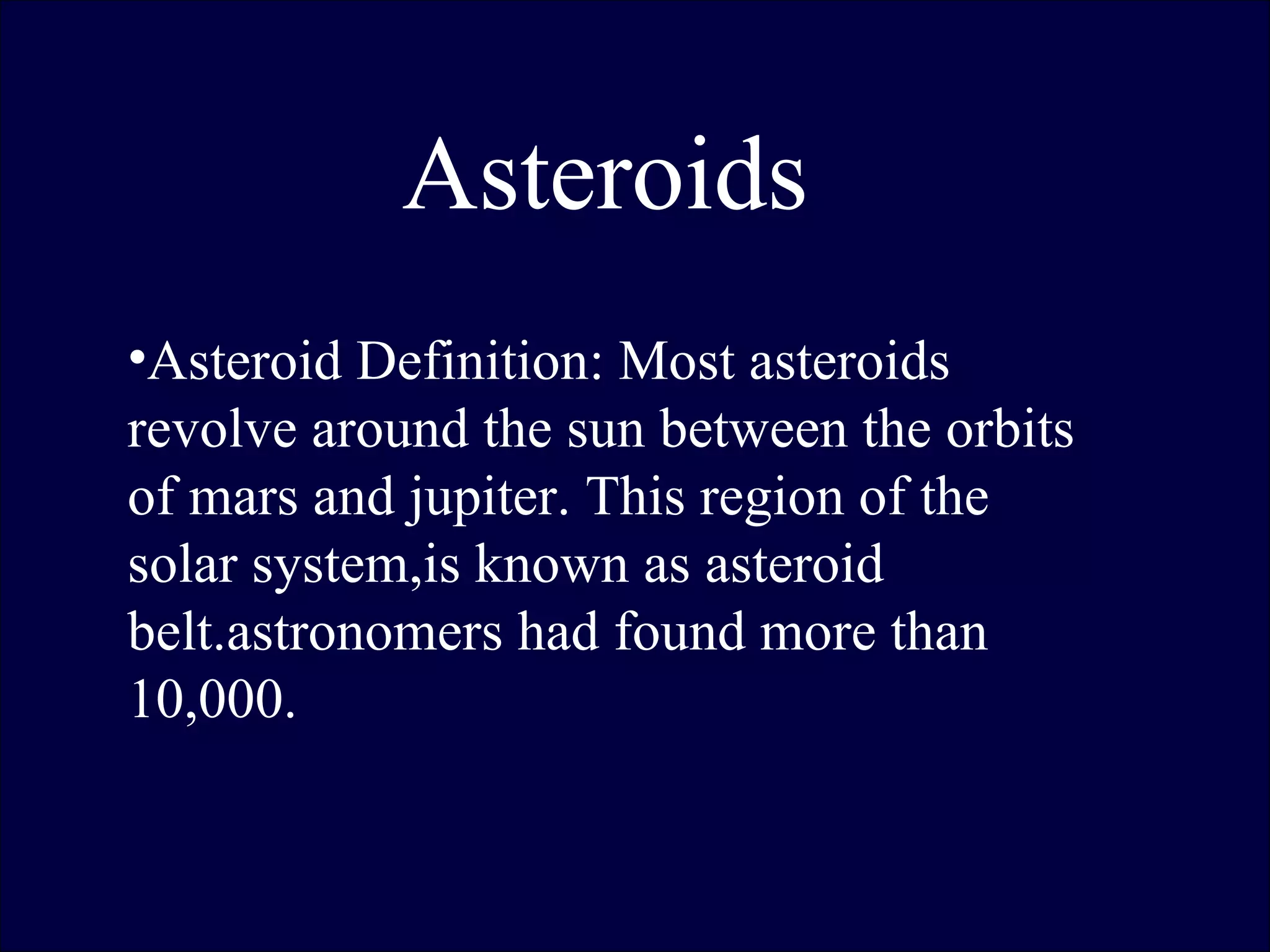 Science Project Asteroids Meteroids And Meteors | PPT