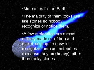 Science Project Asteroids Meteroids And Meteors | PPT | Geology | Science