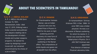 SCIENCE PROJECT - Tamilnadu vsWest Bengal | PPTX