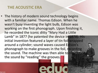History of Sound & Light | PPTX
