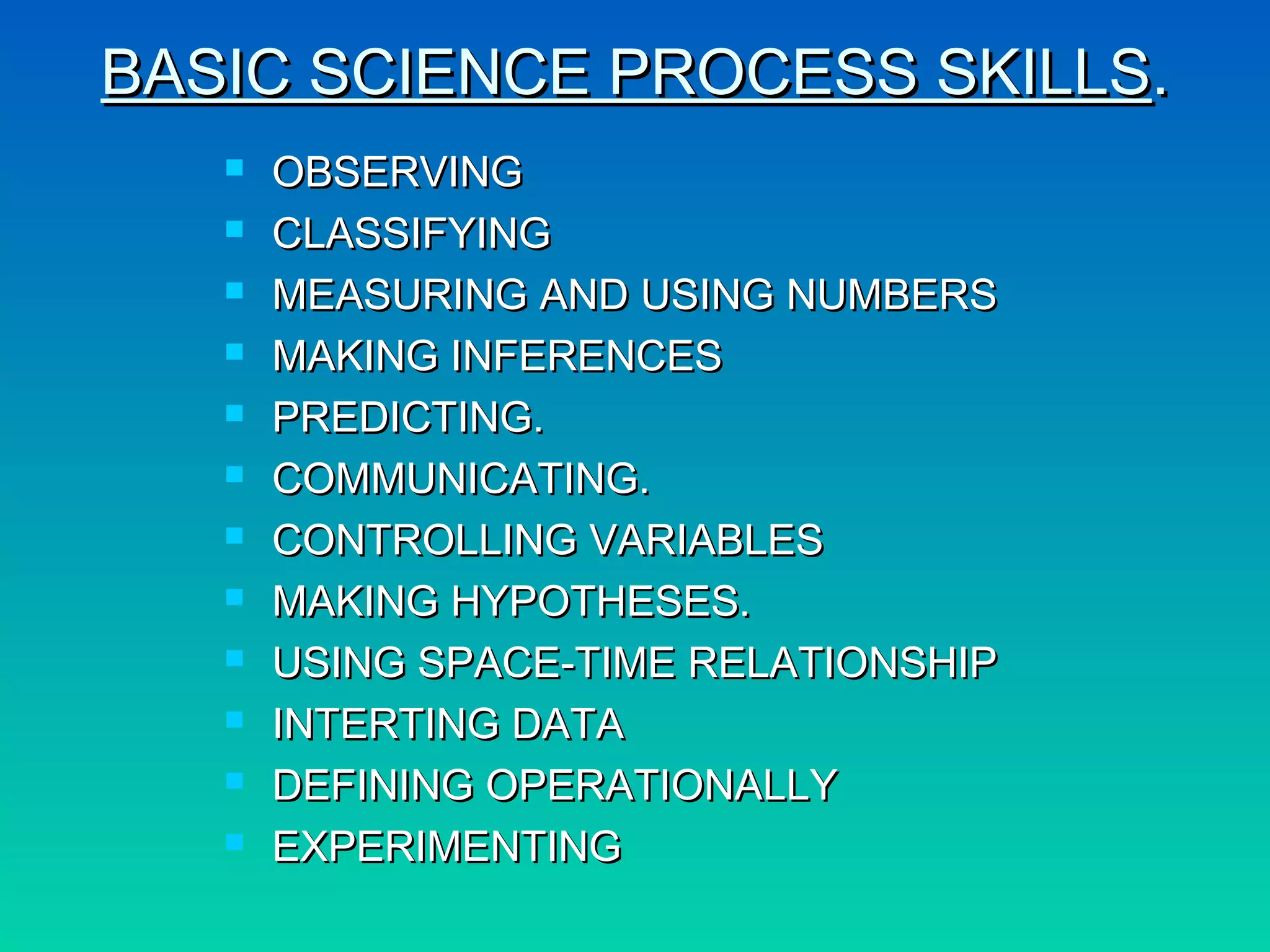 Science prosess skills | PPT