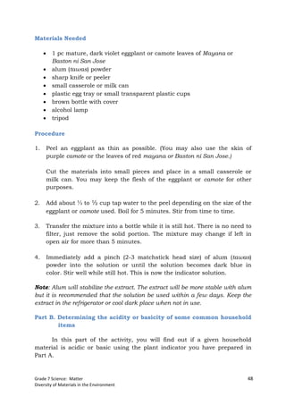 K TO 12 GRADE 7 LEARNING MATERIAL IN SCIENCE (Q1-Q2) | PDF