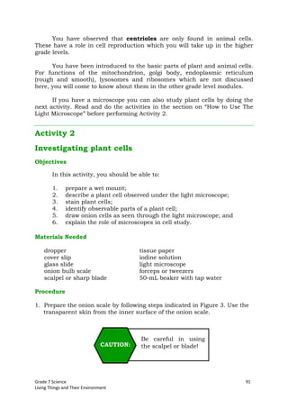 K TO 12 GRADE 7 LEARNING MATERIAL IN SCIENCE (Q1-Q2) | PDF
