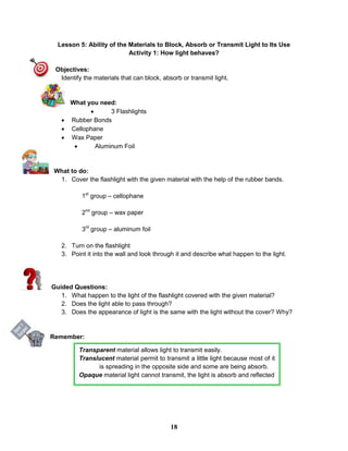 K TO 12 GRADE 5 LEARNER’S MATERIAL IN SCIENCE (Q1-Q4) | PDF