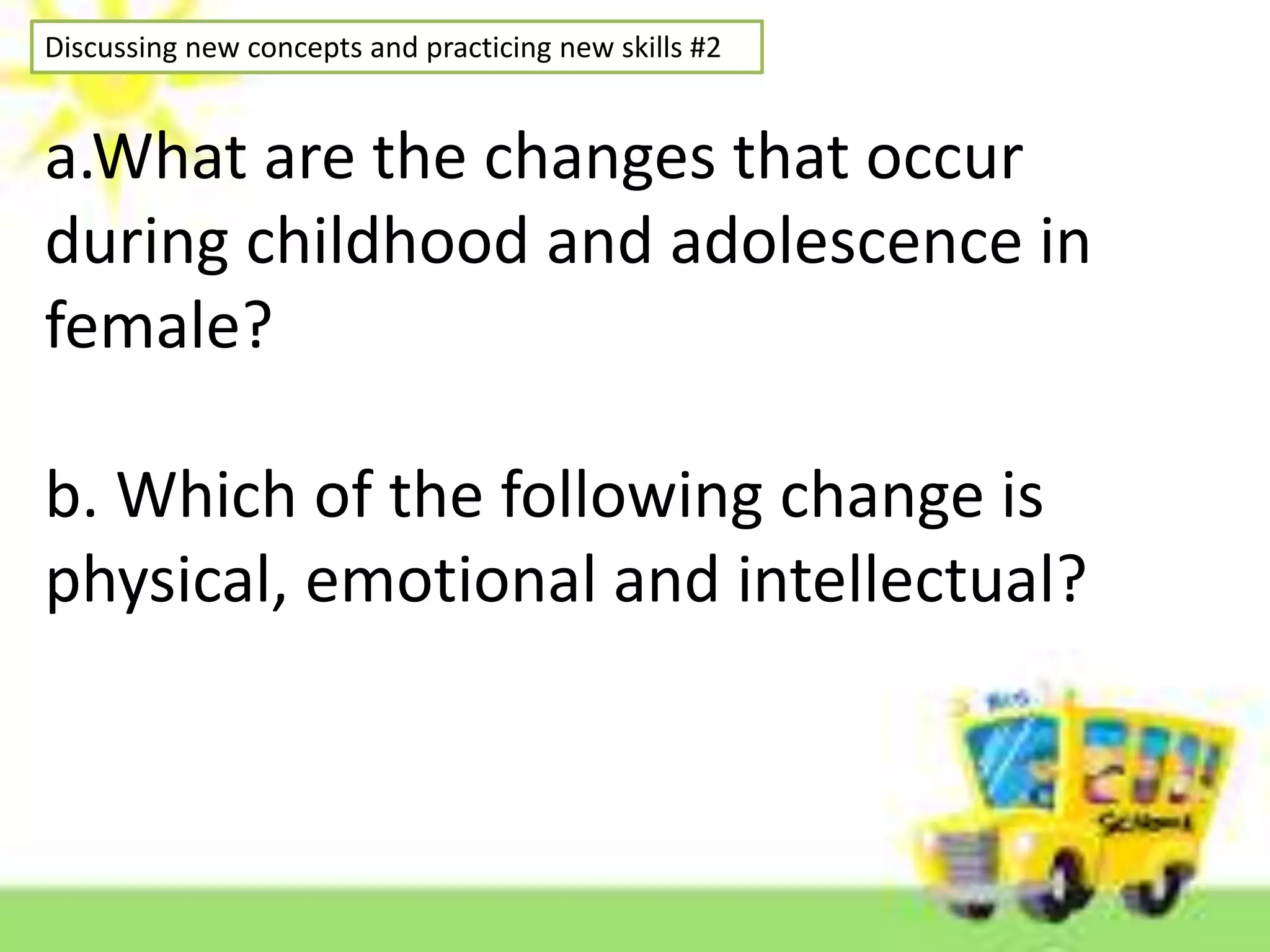 Puberty and Adolescence Stage | PPTX