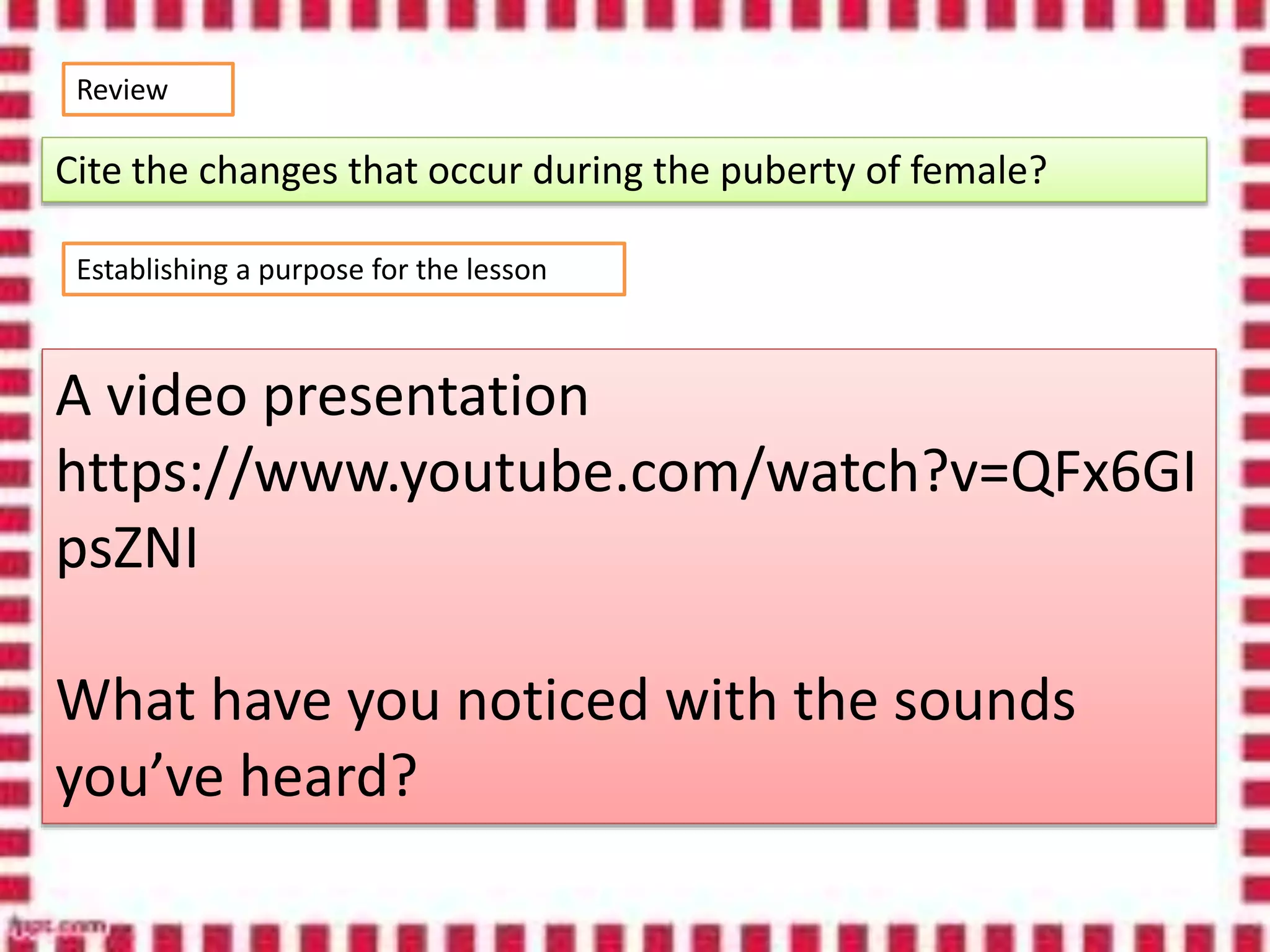 Puberty and Adolescence Stage | PPTX