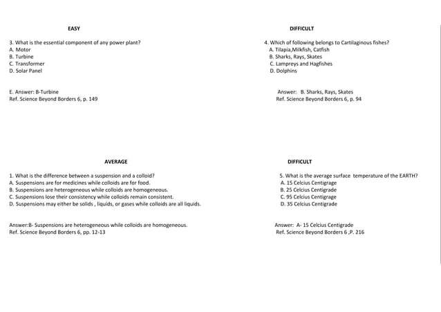 science quiz bee questions.doc FOR ELEMENTARY SCIENCE | DOC | Geology | Science