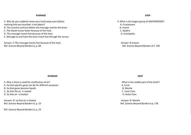 science quiz bee questions.doc FOR ELEMENTARY SCIENCE | DOC | Geology | Science