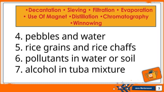 Science Quiz Quarter 1 quiz separation of mixture | PPTX | Chemistry ...