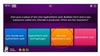 SCIENCE QUIZZIZ ANSWER REVIEW FOR GRADE 6.pptx | Chemistry | Science