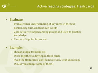 Developing students' reading skills in science education | PPT