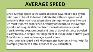 Force and Motion. Measuring time and distance | PPTX