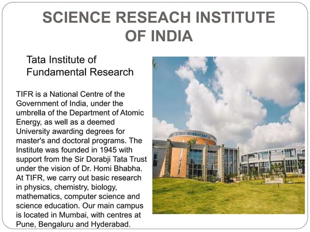SCIENCE RESEACH INSTITUTE OF INDIA.pptx | Geology | Science