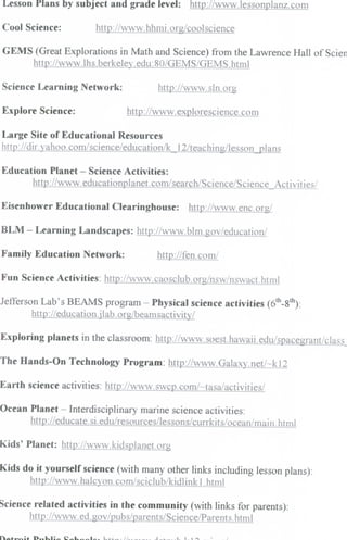 Science resources | PDF | Science