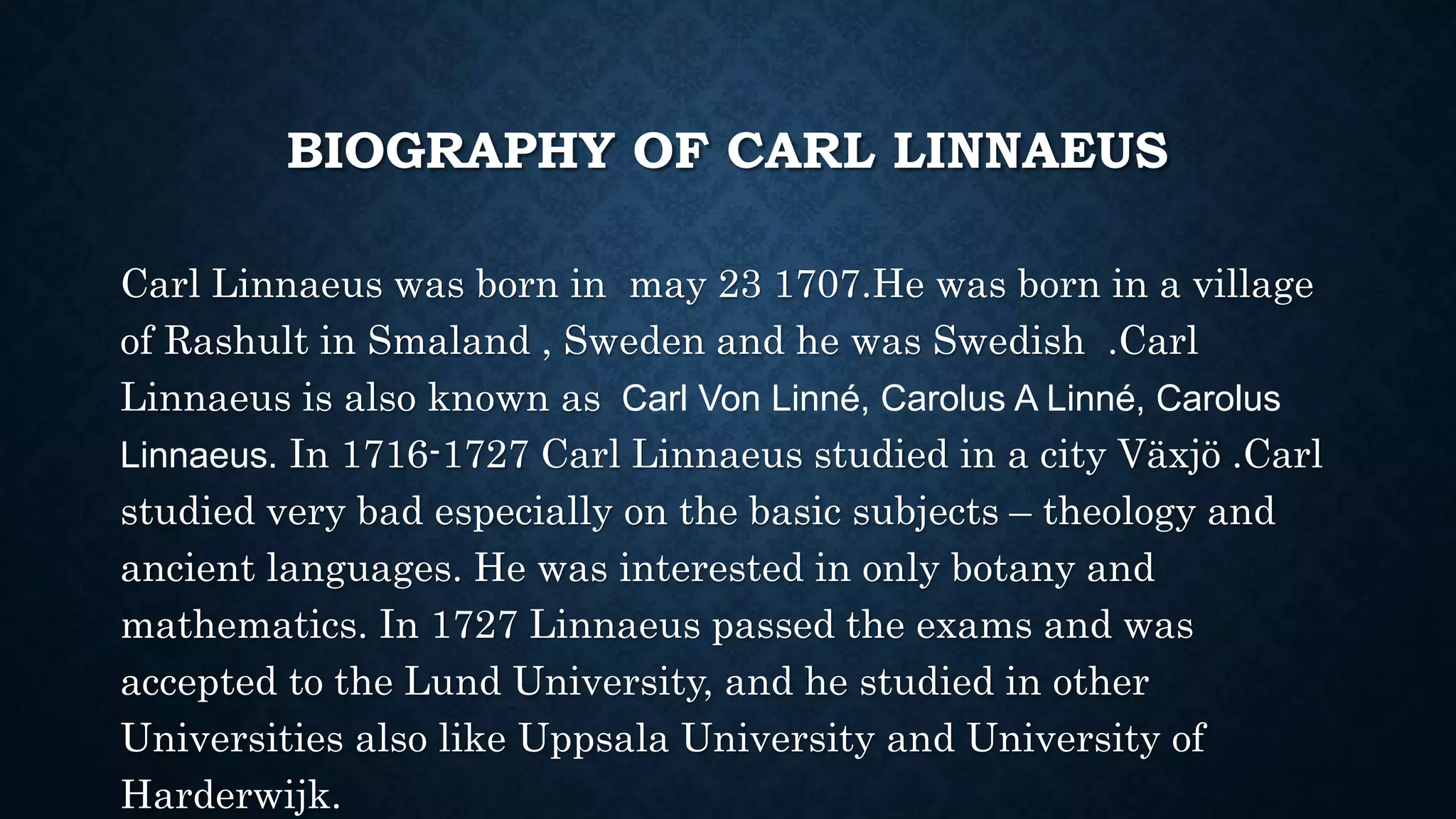 carl Linnaeus | PPTX