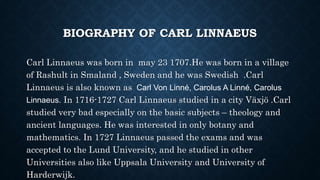 carl Linnaeus | PPTX