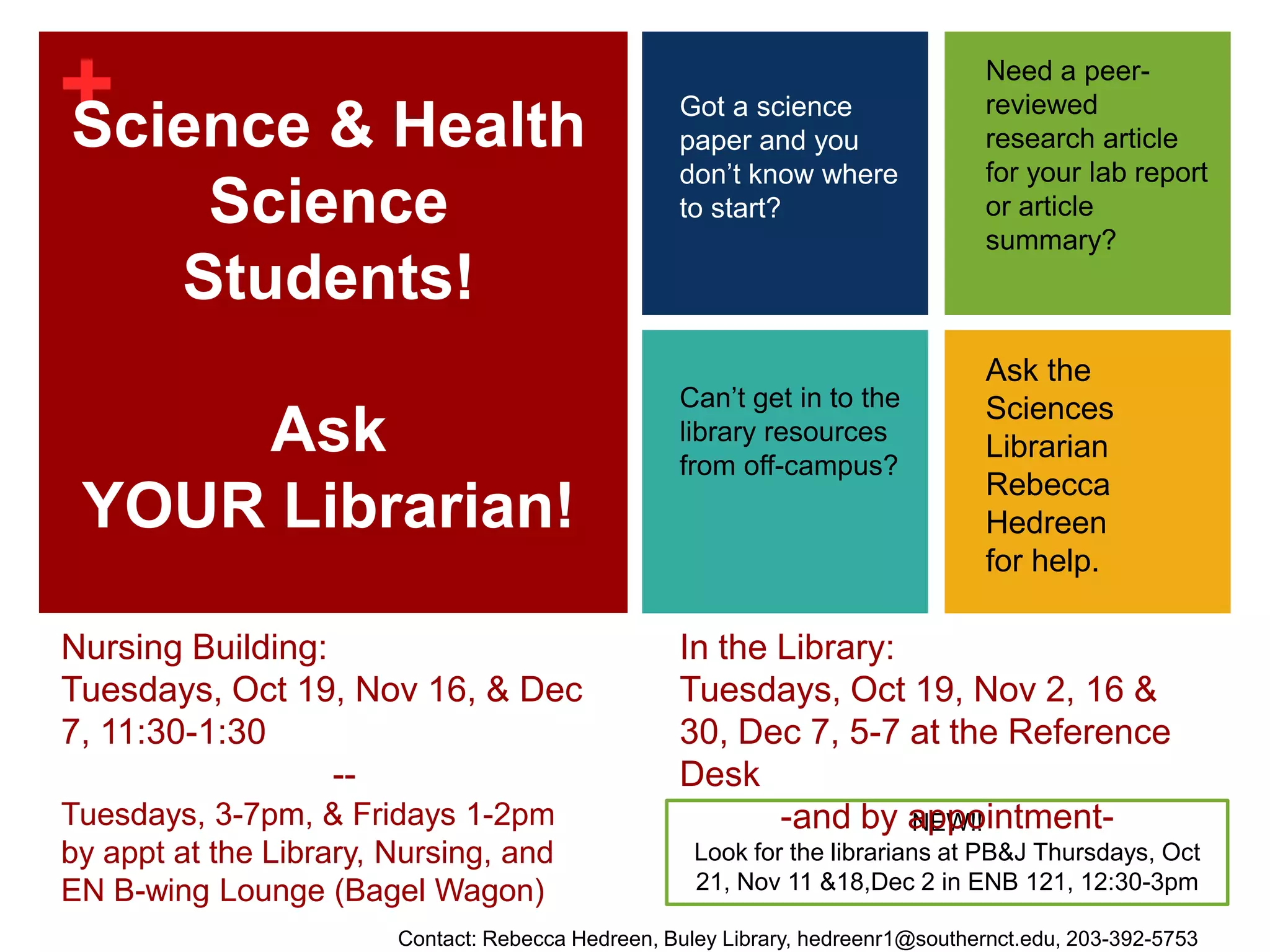 Sciences librarian hours Fall 2010 | PPT