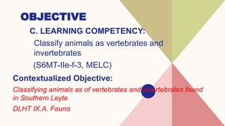 CLASSIFICATION OF ANIMALS JOJLKMKLMKLMJO | PPT