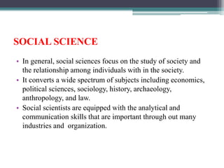 CHANCES IN SOCIAL SCIENCE NATURE SCIENCE AND LINGUISTICS | PPT