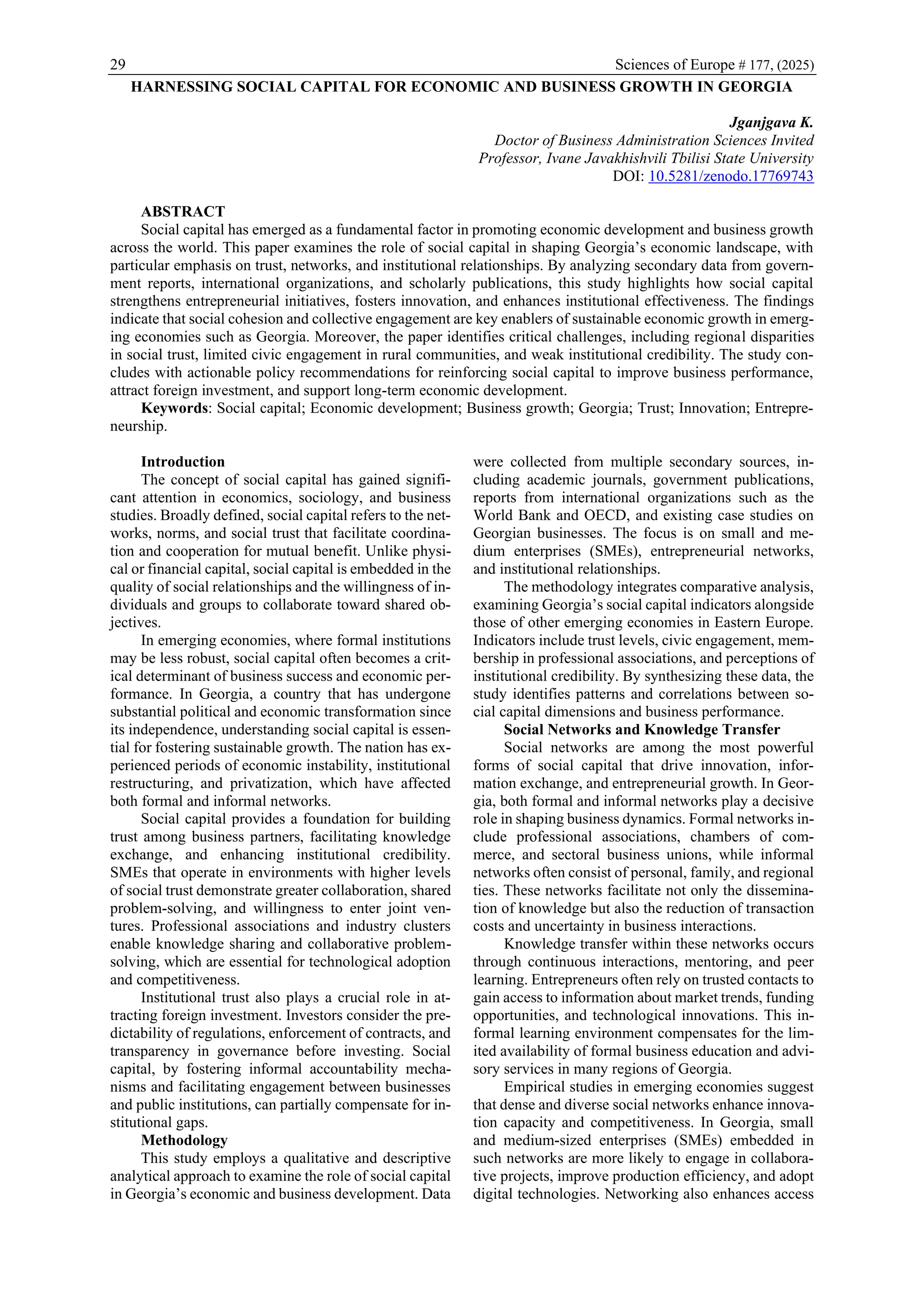 Sciences of Europe No 177 (2025) | PDF