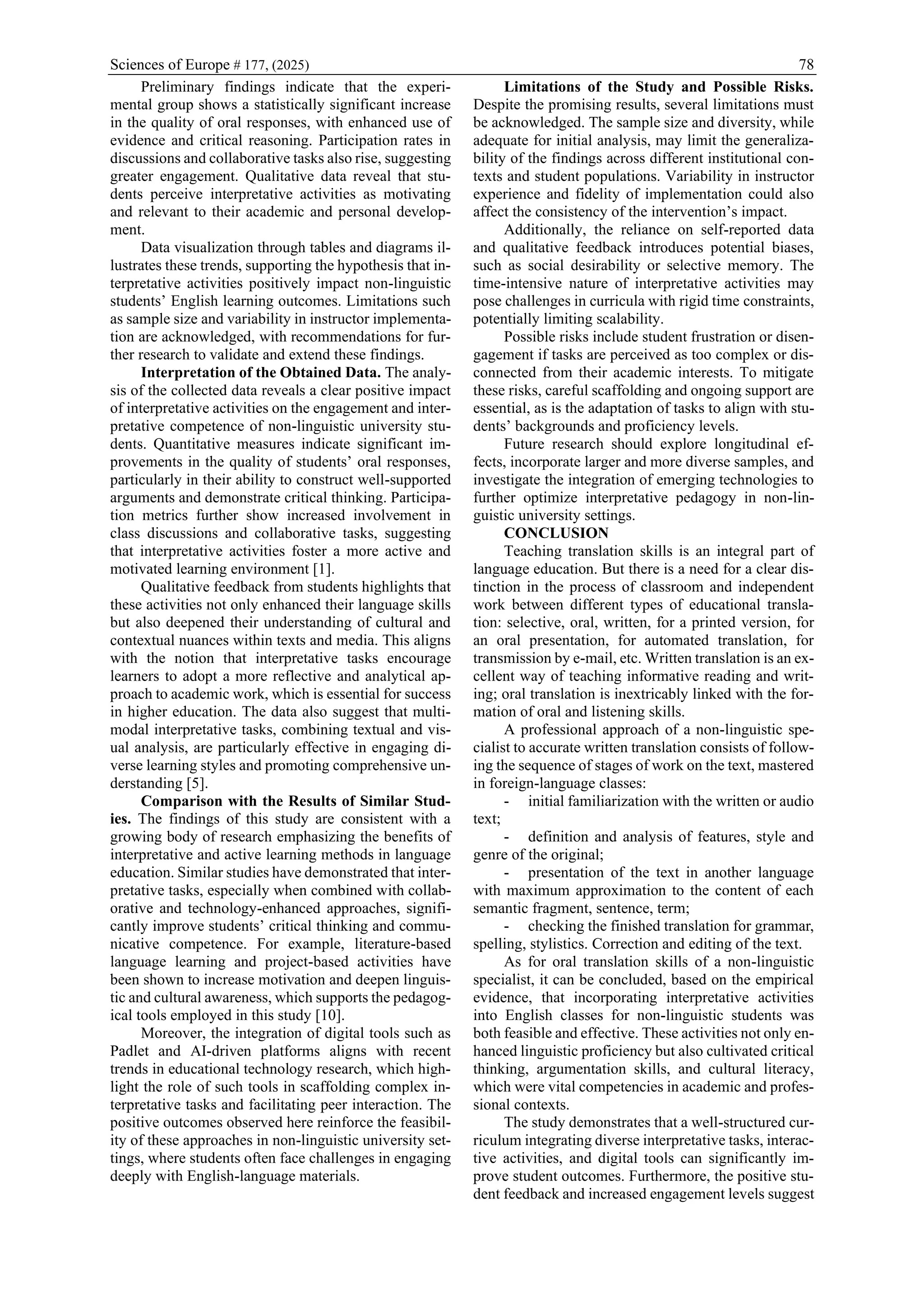Sciences of Europe No 177 (2025) | PDF