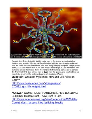 Sciences Of God Overview June 10 | PDF