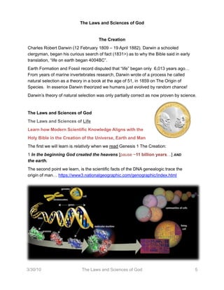 Sciences Of God Overview June 10 | PDF