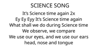SCIENCE SONG can be sing before the start of class.pptx
