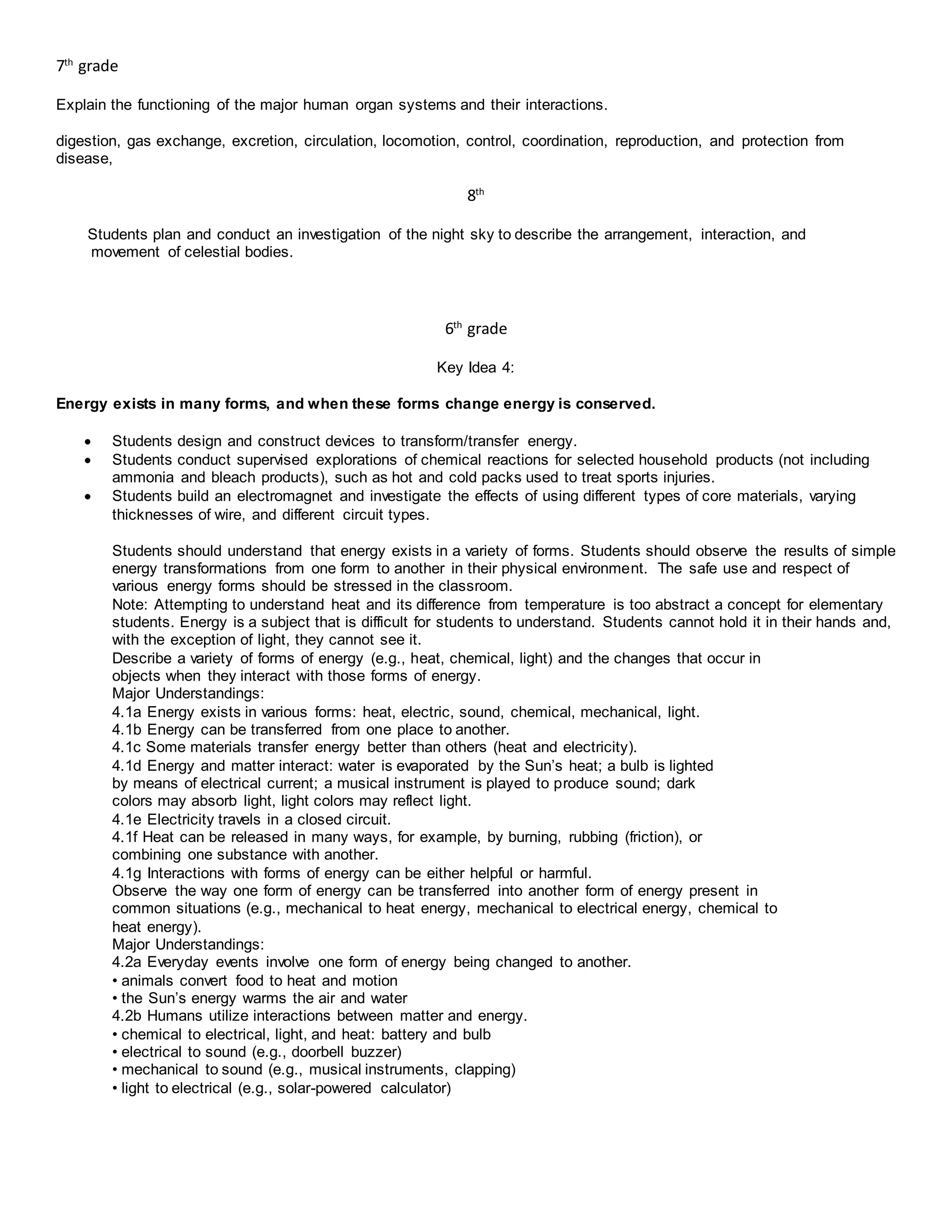 Science standards 678 | DOCX