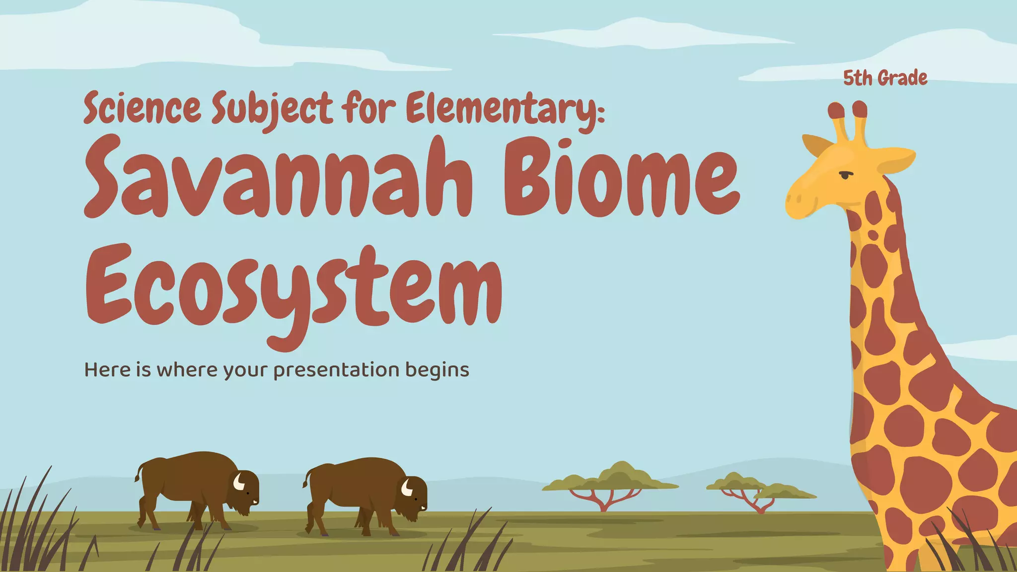 Science Subject for Elementary - 5th Grade_ Savannah Biome Ecosystem by ...