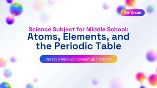 Science Subject for Middle School - 8th Grade_ Atoms, Elements, and the ...