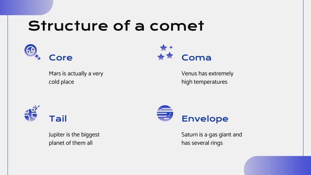 Science Subject for Middle School Comets and Meteors by Slidesgo.pptx