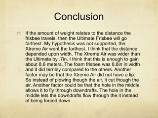 Frisbee Experiment | PPTX