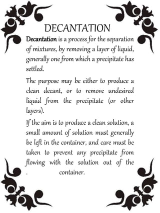 separation of substances | PPTX | Chemistry | Science