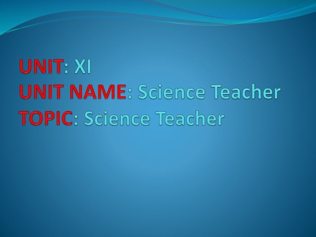 Science teacher | PPT