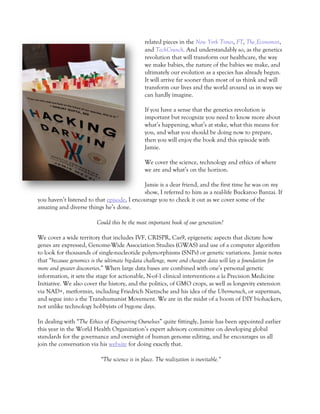 Science, Technology and Ethics: Hacking Darwin with Jamie Metzl, PhD | PDF
