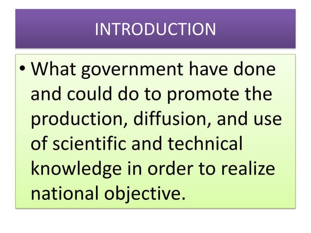 Science, technology, and innovation (sti | PPT