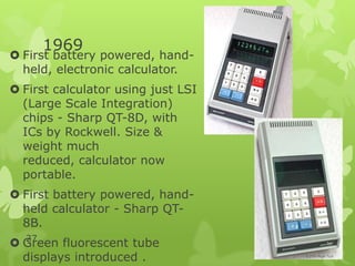 The First Handheld Calculator Invented