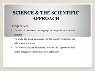 Science & the scientific approach | PPTX