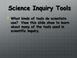 Science Tools | PPTX