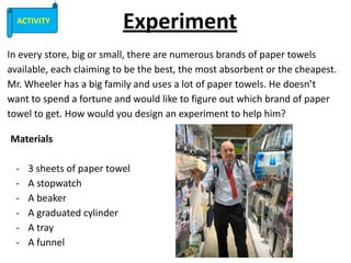 Introduction to Scientific experiment for grade 7 | PDF