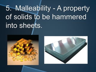 Science V- special properties of materials | PPTX | Geology | Science