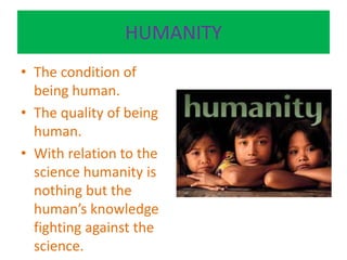 Science vs humanity | PPTX