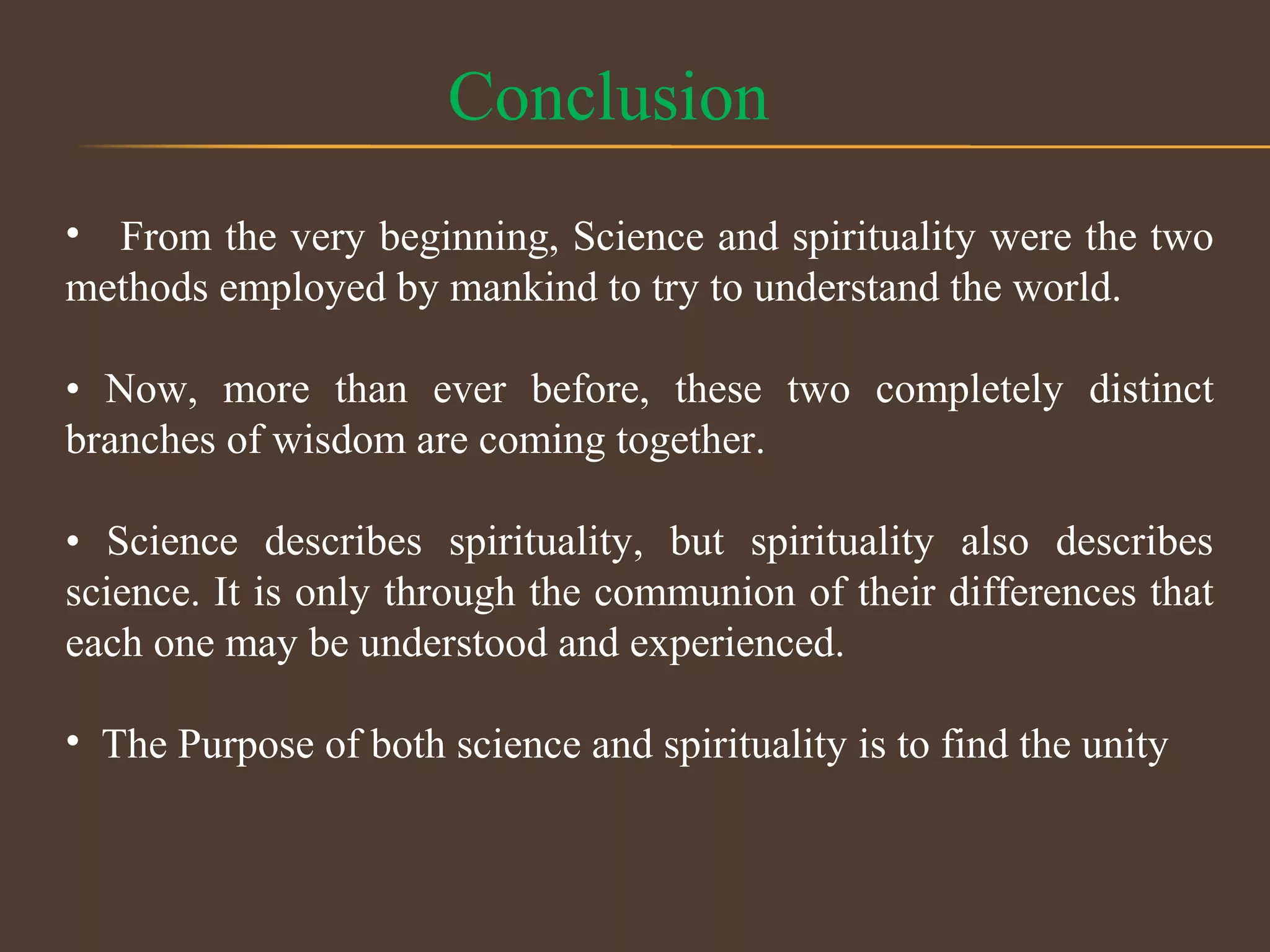 Science vs spirituality (vedantic explanation) | PPT