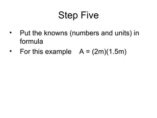 Science word problem solving steps | PPT