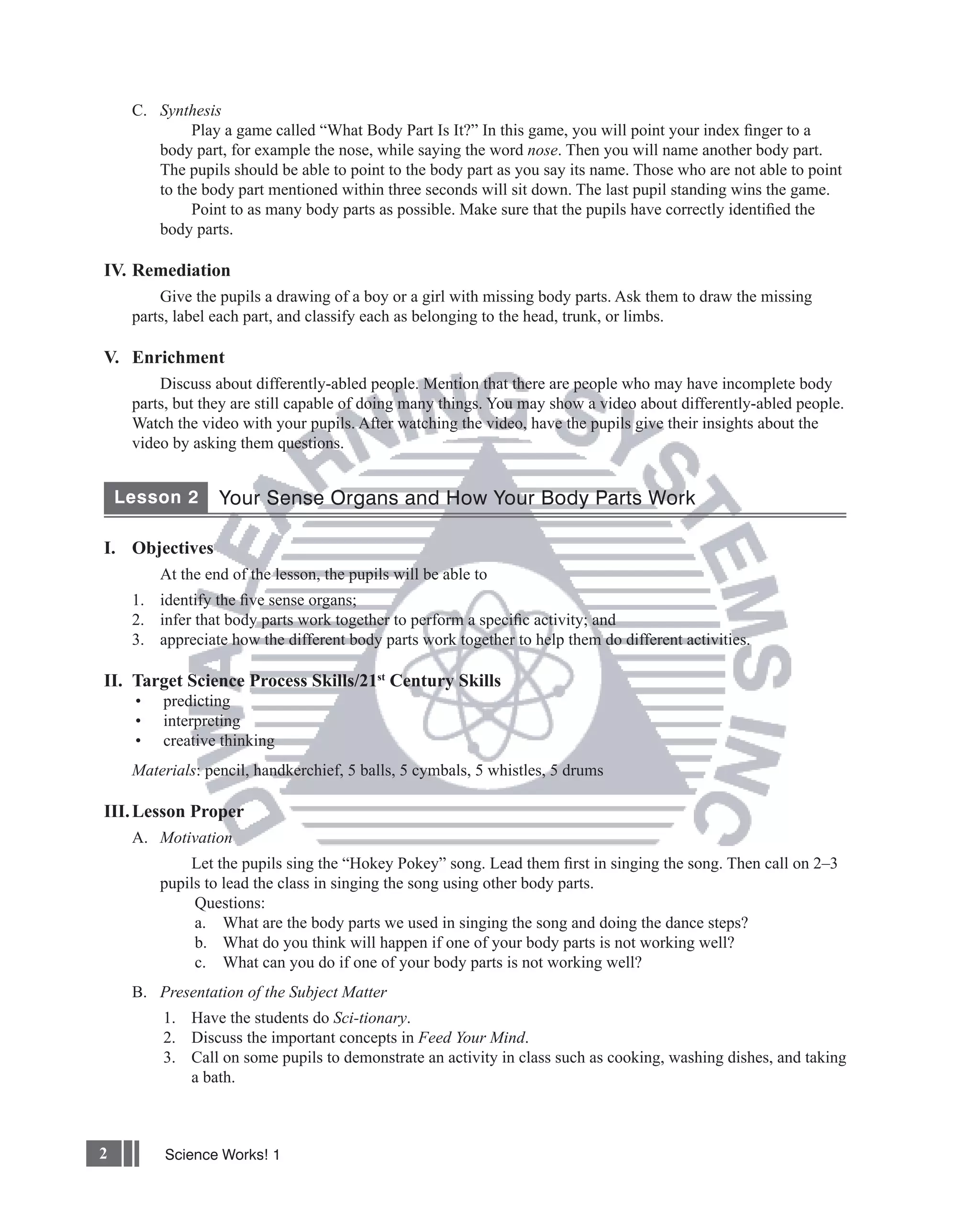 Science Works Grade 1 Teacher's Manual | PDF