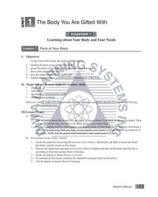 Science Works Grade 1 Teacher's Manual | PDF