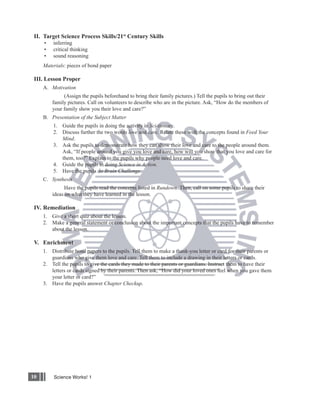 Science Works Grade 1 Teacher's Manual | PDF