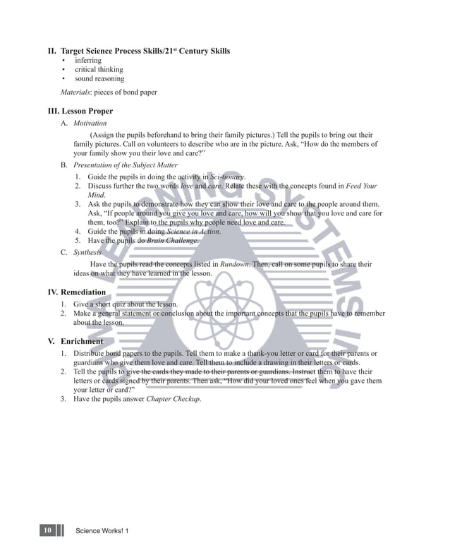 Science Works Grade 1 Teacher's Manual | PDF