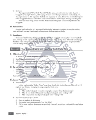 Science Works Grade 1 Teacher's Manual | PDF